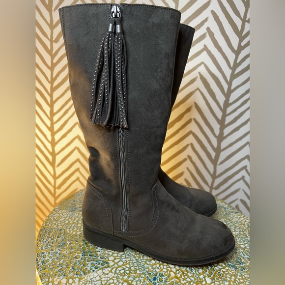 wonder nation | Shoes | Wonder Nation Girls Gray Calf Boots With Zipper ...